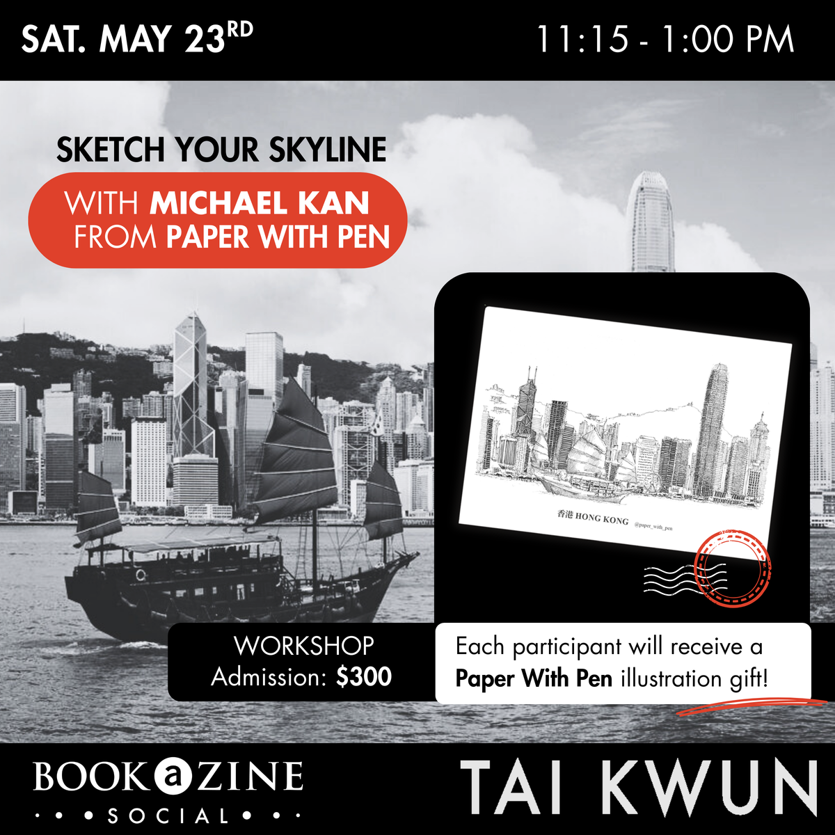 Sketch your skyline! With Michael Kan from Paper with Pen | Bookazine HK