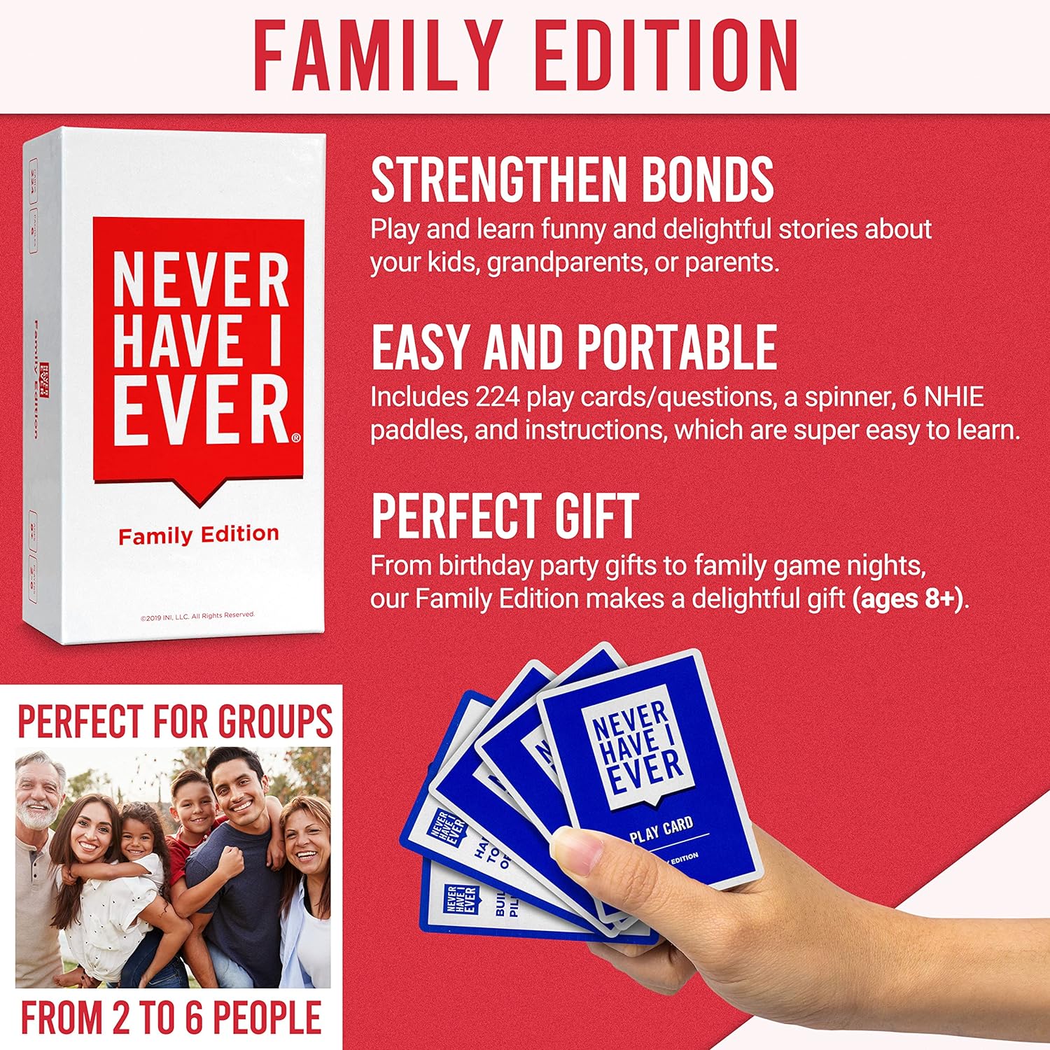 Never Have I Ever Card Game Family Edition | Bookazine HK