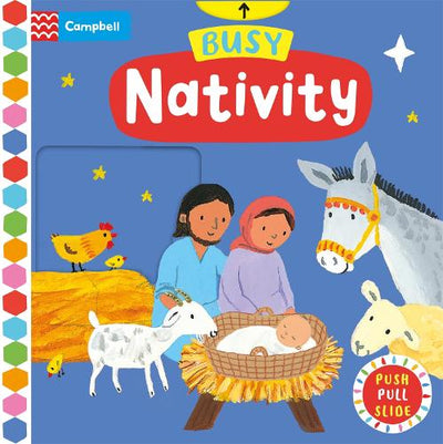 Busy Nativity: A Push, Pull, Slide Book – Bookazine