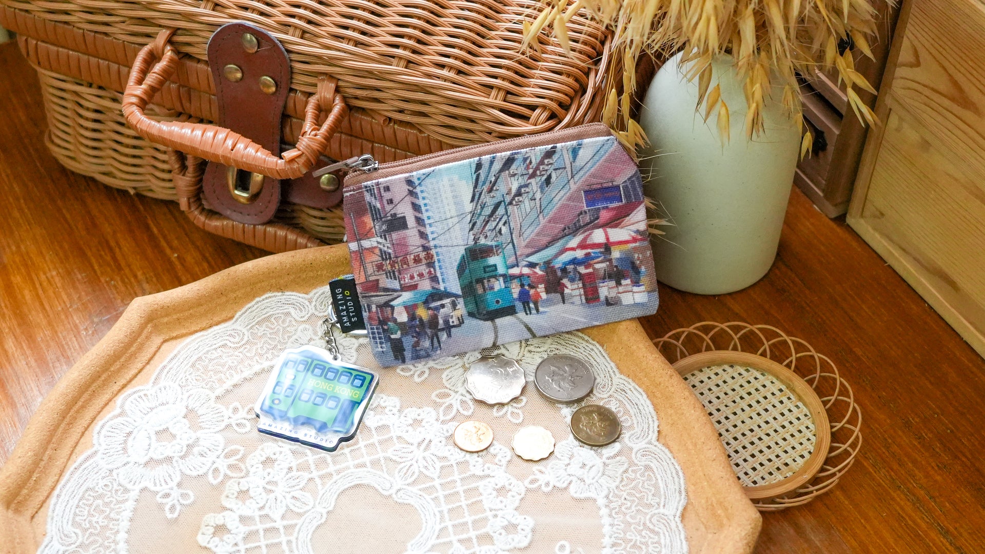 Hong Kong Tramways Canvas Coin Pouch | Bookazine HK