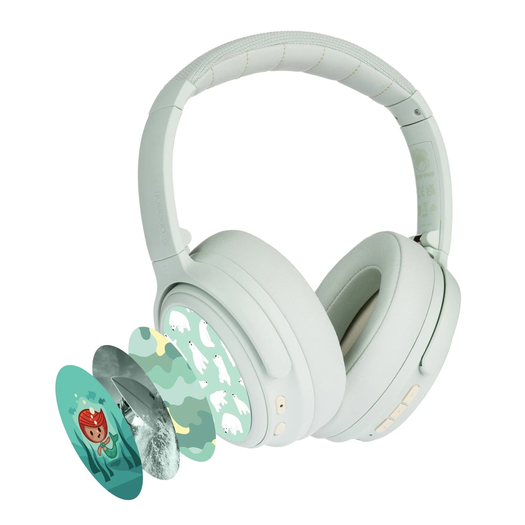 Cosmos Fun Headphone With Stickers: Ocean Green | Bookazine HK