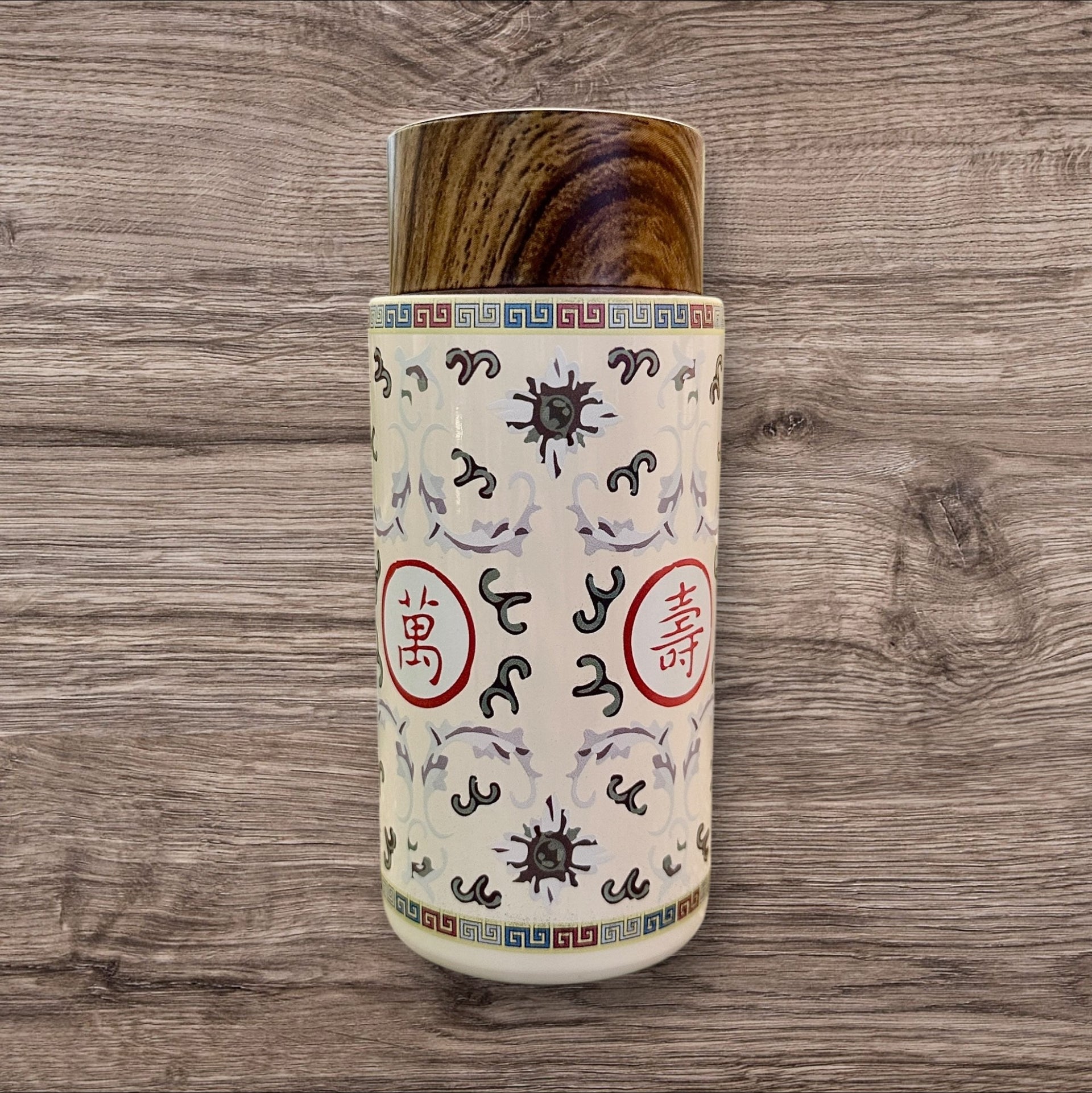 Stainless Steel Thermos Beige Longevity 260Ml | Bookazine HK