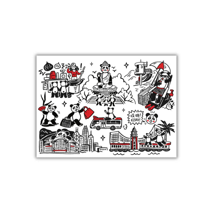 Hong Kong Pandas Postcard | Bookazine HK