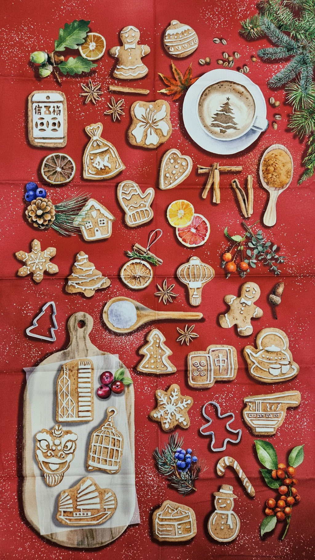 Hong Kong Gingerbread Tea Towel | Bookazine HK