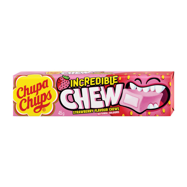 Chupa Chups Incredible Chew Strawberry 45G – Bookazine