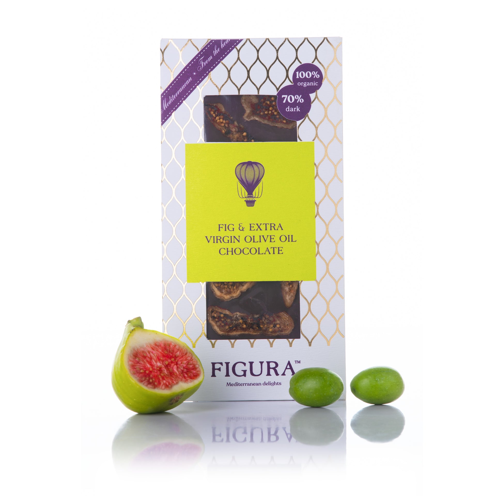 Figura Delights - 70% Dark Figs & Extra Virgin Olive Oil 50G – Bookazine