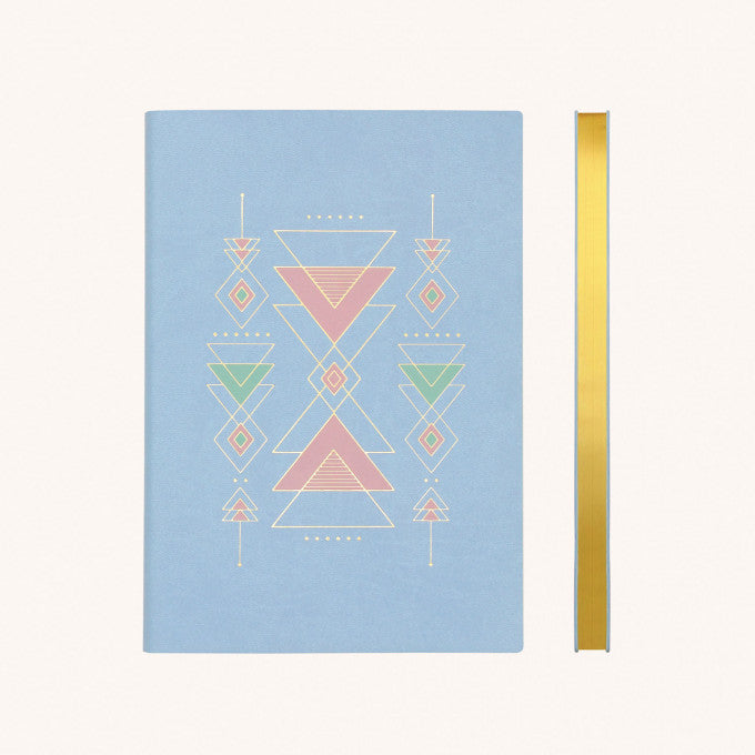 Flat Geo Grid Notebook A5 Sky Blue | Bookazine HK